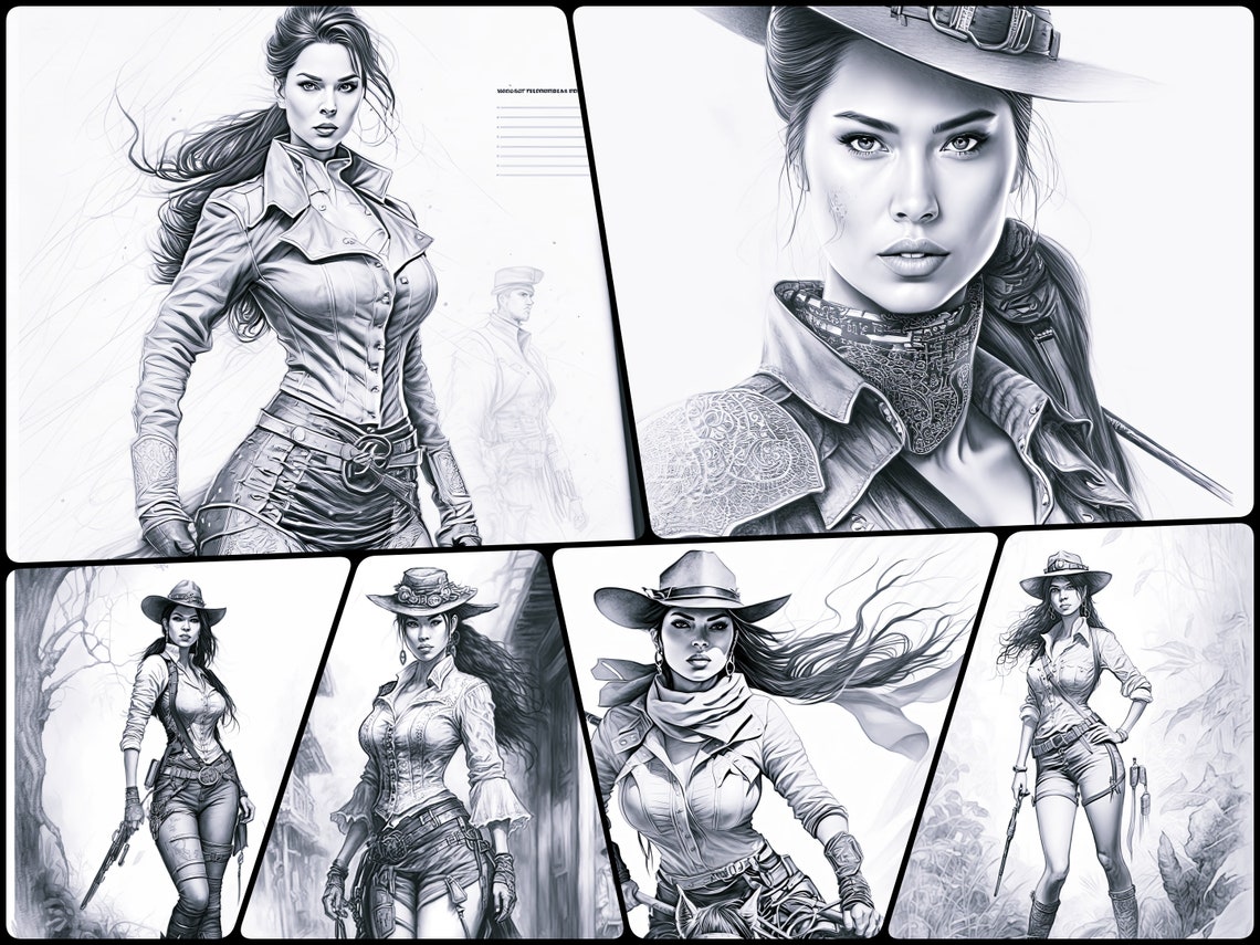 Beautiful Asia Woman Coloring Book Creative Hobby for Women Mindfulness ...