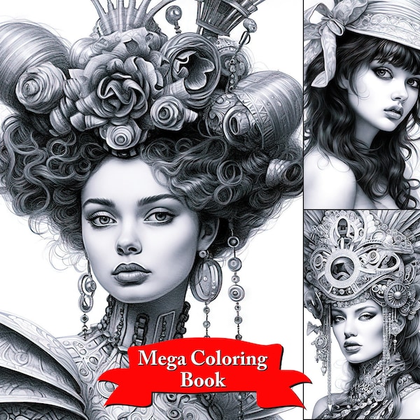 Burlesque Coloring Pages - Etsy