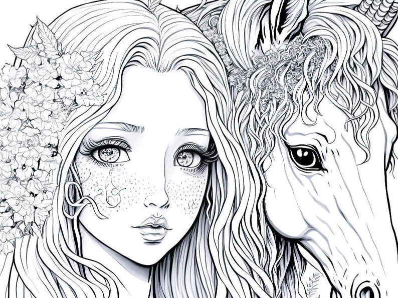 Unleash Your Imagination With This Elf Girl Coloring Page - Etsy