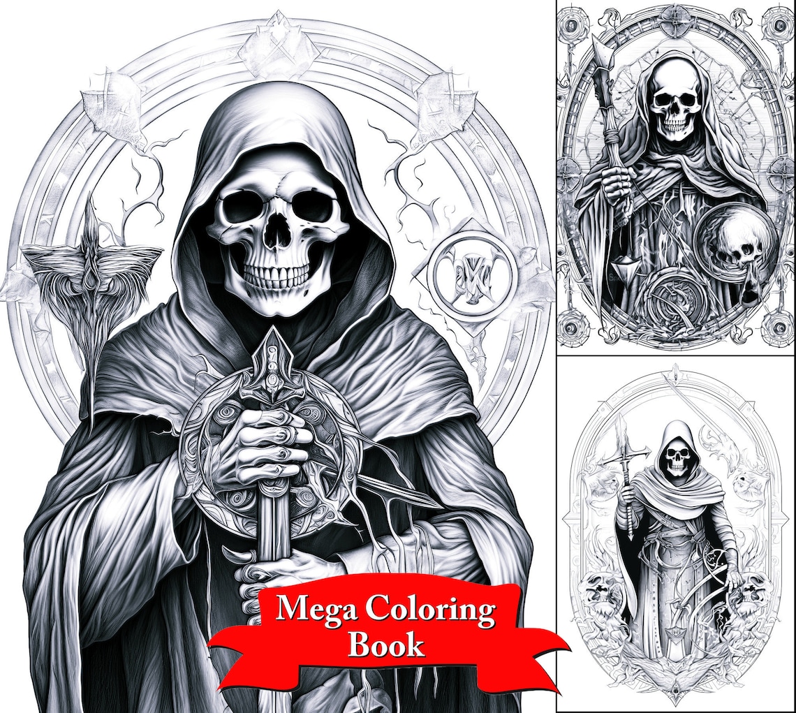 Minimalist Grim Reaper Pencil Drawing Coloring Page, Coloring Pages for ... Minimalist Grim Reaper Pencil Drawing Coloring Page, Coloring Pages for ...
