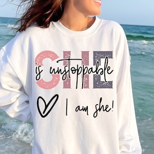 She is Unstoppable Svg Png, She Svg Png, Inspirational Svg ...