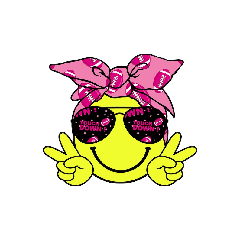 Female Football Smiley Face Png, Football Smiley Png, Pink Football Png ...