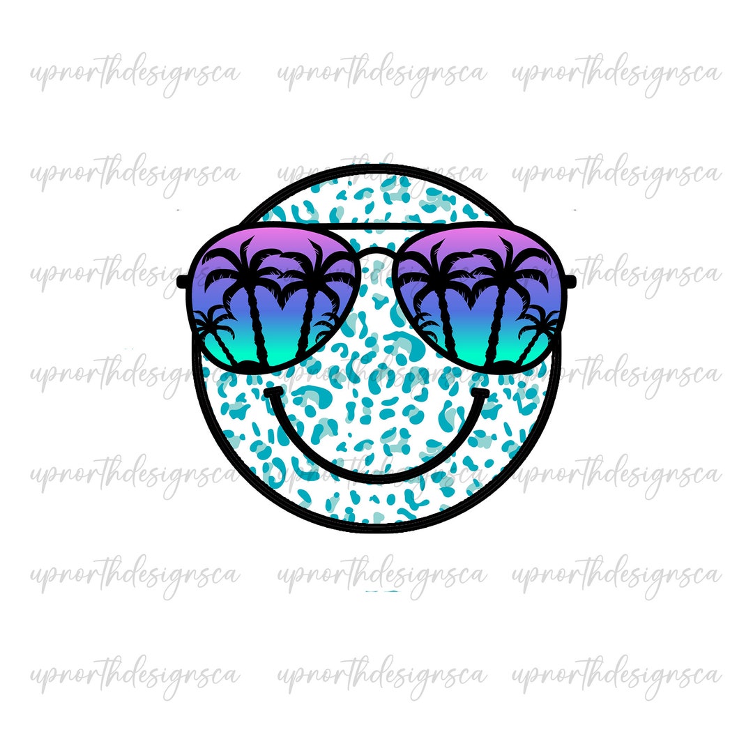 Summer Smiley Face Png, Summer Png, Retro Png Sublimation Design ...