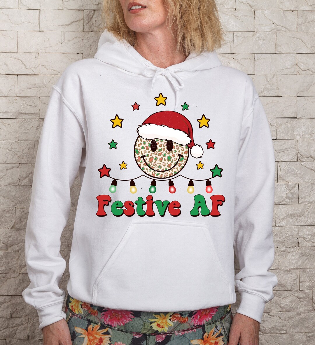 Festive AF Christmas Png Smiley Face Png Xmas Png Retro - Etsy