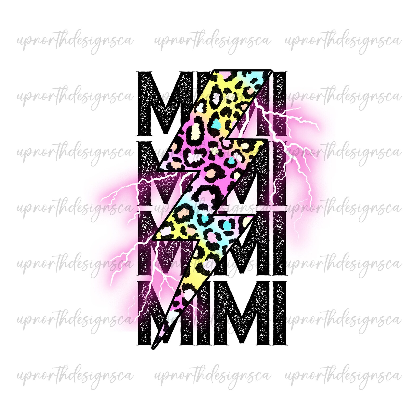 Mimi Lightning Bolt Png Stacked Mimi Png Mimi Rainbow - Etsy
