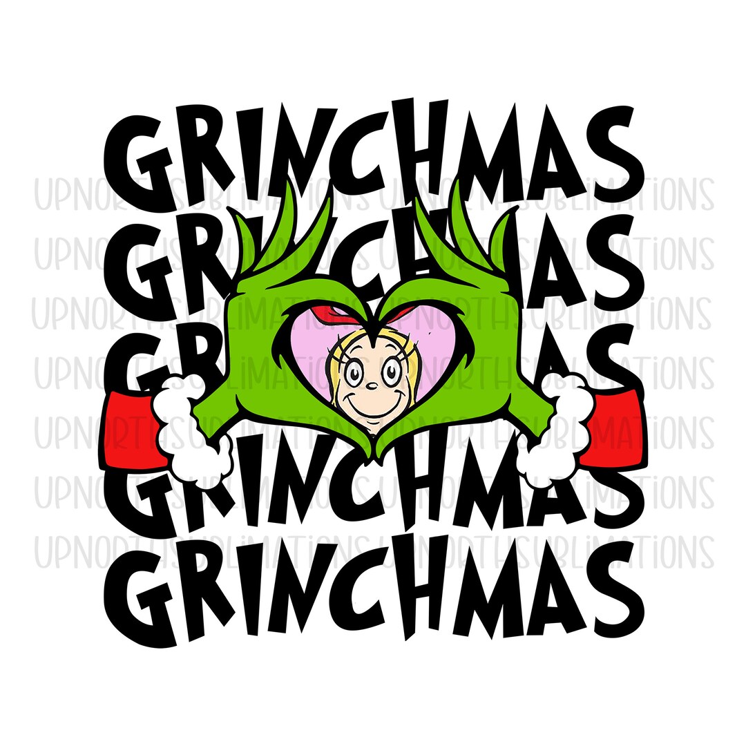 Grincmas Png, Retro Christmas Png, Grinc Heart Xmas Png, Sublimation ...