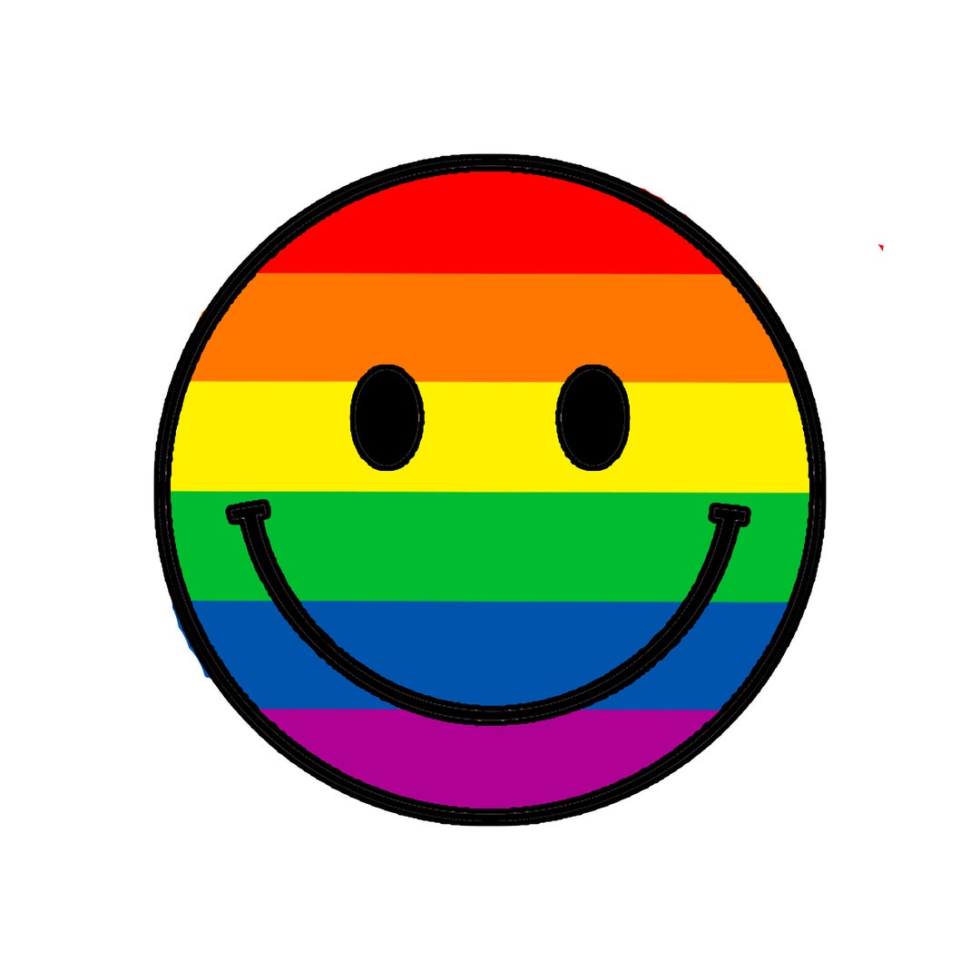 Smiley Pride Png, Retro Pride Png, Sublimation Design, Pride Digital ...