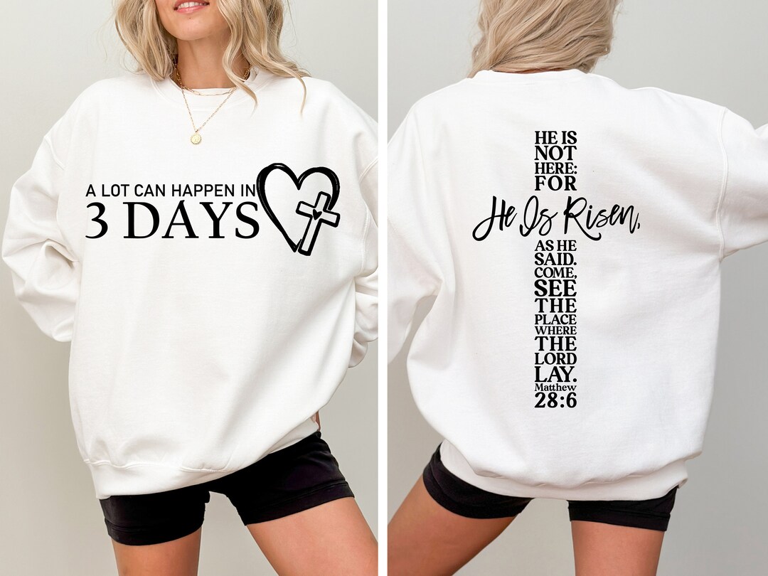 A Lot Can Happen in 3 Days Svg Png, Christian Svg, Faith Png, He is ...