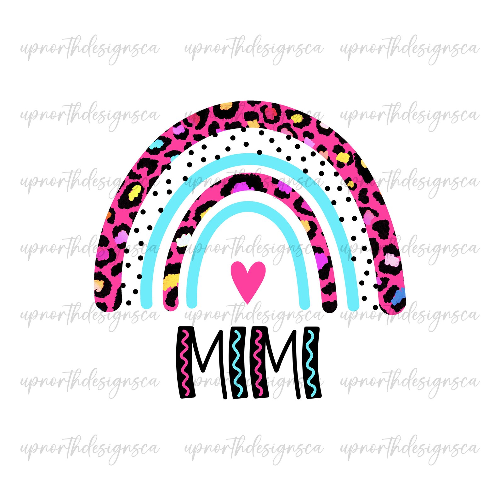Mimi Rainbow Png Mimi Leopard Png Sublimation Design Mimi - Etsy