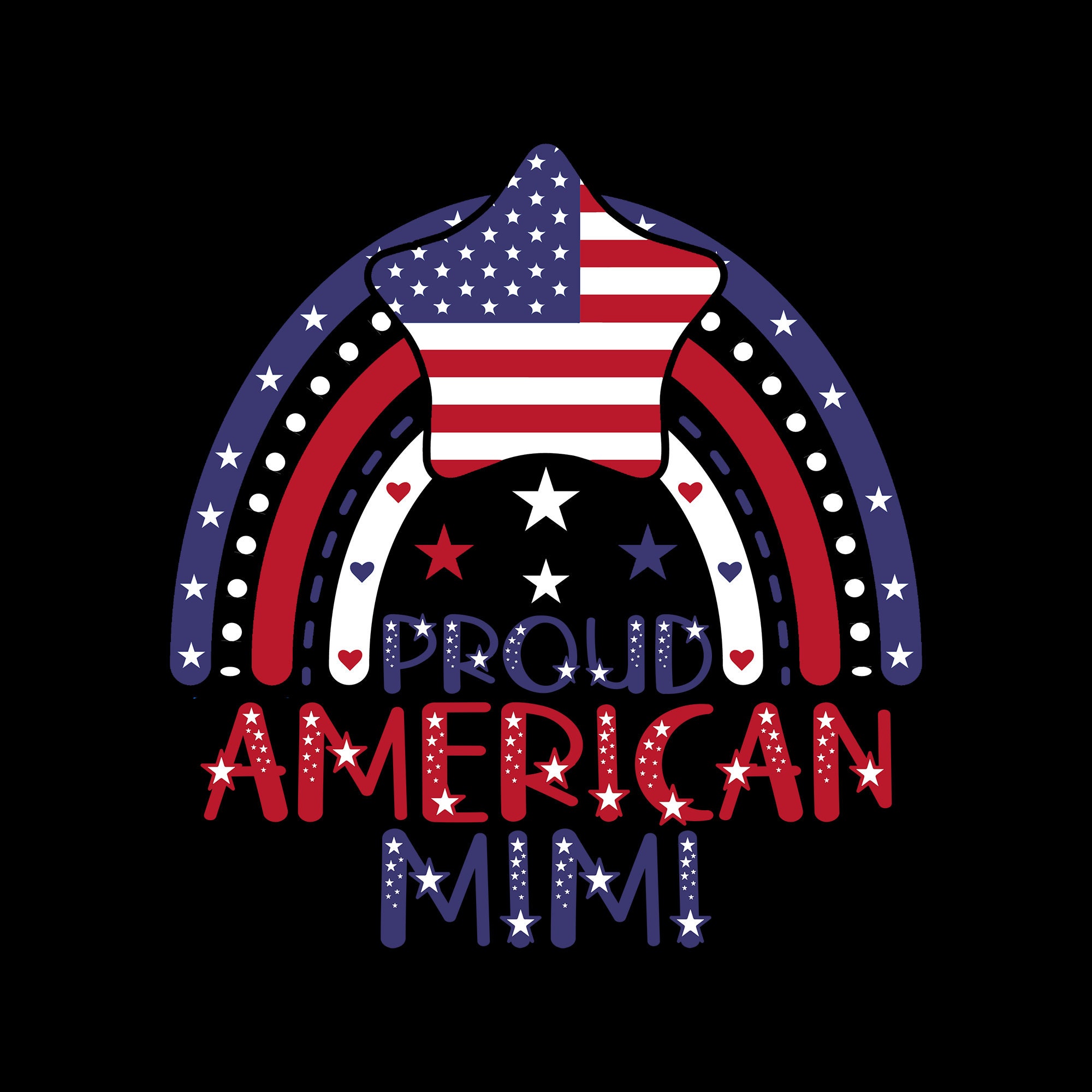Proud American Mimi Png, 4th of July Png, USA Mimi Png, American ...