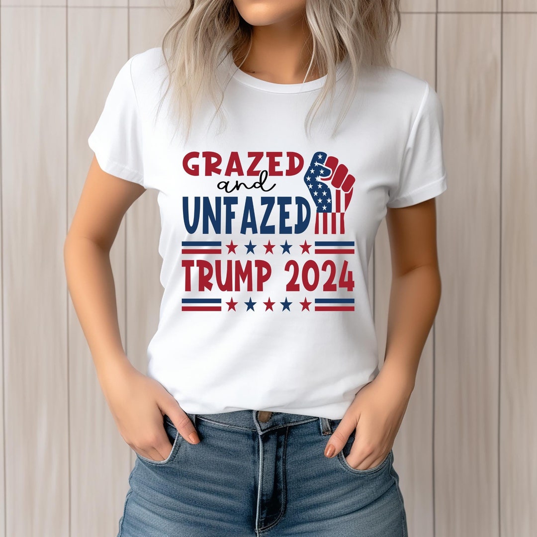 Trump Shot Png, Trump Assassination Png, Trump Grazed Unfazed Png ...