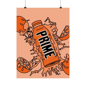 ORANGE PRIME HYDRATION Drink Hand Illustrated Print Gift - Etsy