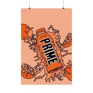 ORANGE PRIME HYDRATION Drink Hand Illustrated Print Gift - Etsy