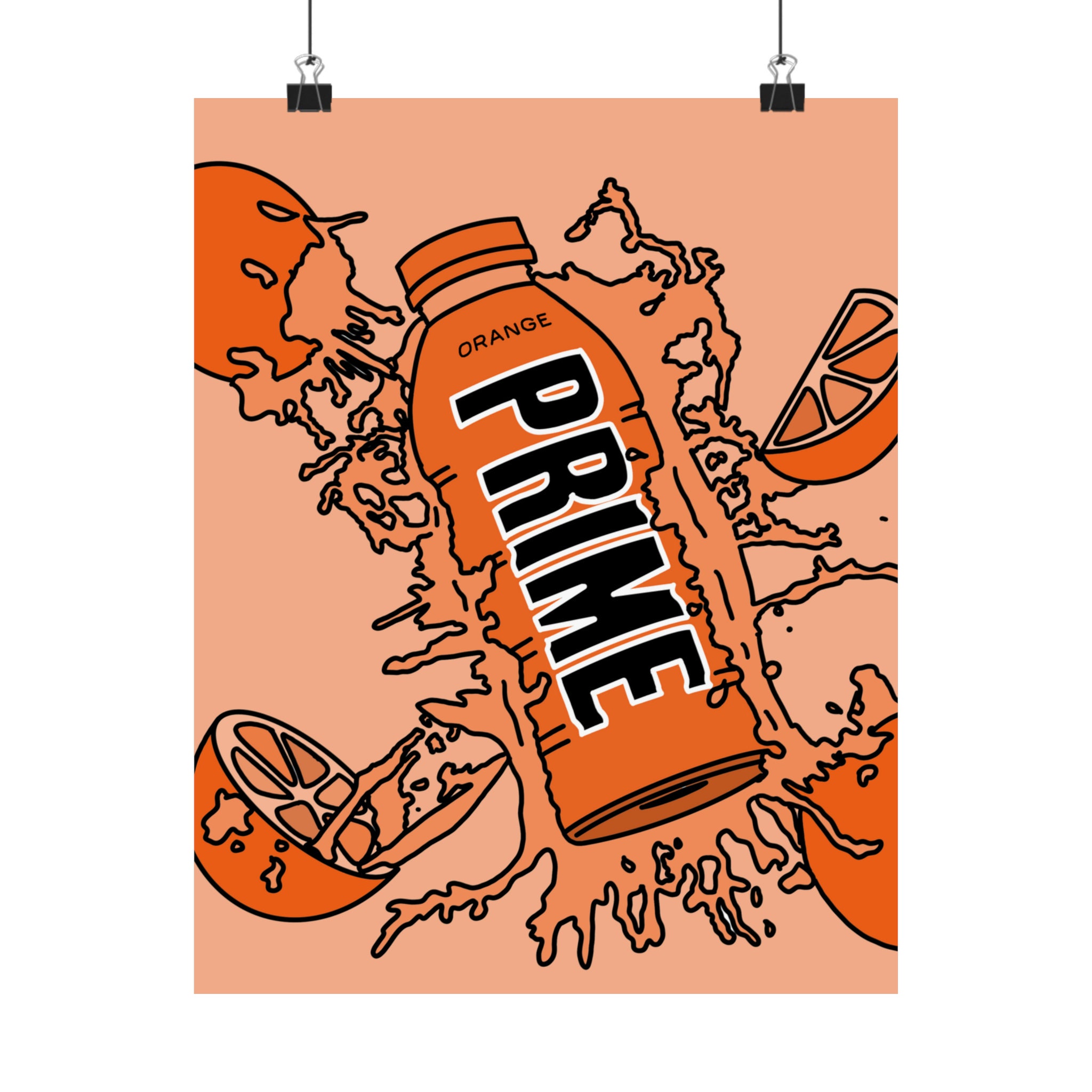 ORANGE PRIME HYDRATION Drink Hand Illustrated Print Gift - Etsy