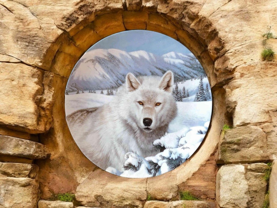 Timber Ghost 8 Inch Plate. Wolf Plate. - Etsy