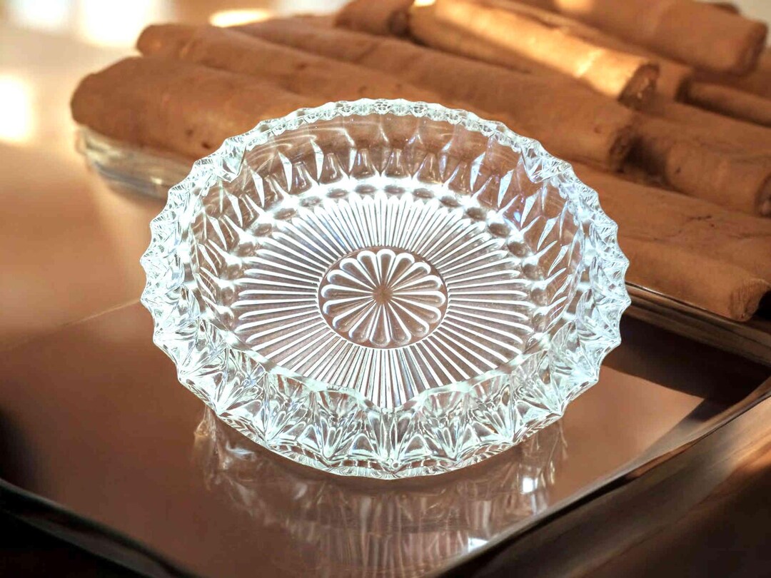 Vintage Lead Crystal Heavyweight Ashtray - Etsy