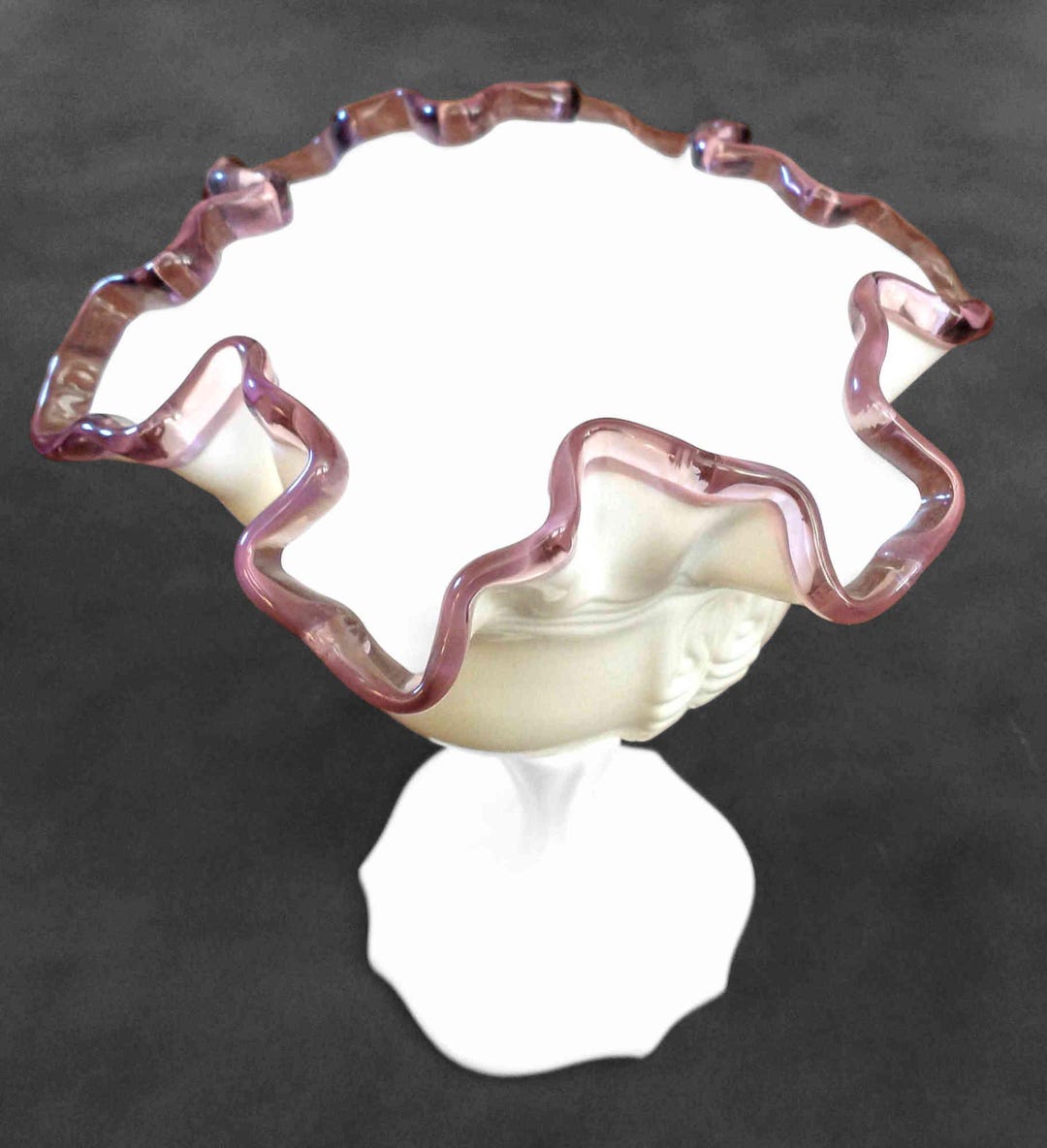 Fenton Plum Crest 6" Compote/candy Dish. 1940's. - Etsy