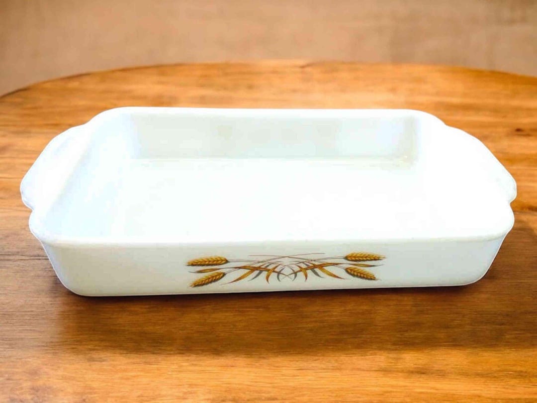Fire-king Golden Wheat Pattern (410) Casserole Dish by Anchor Hocking ...