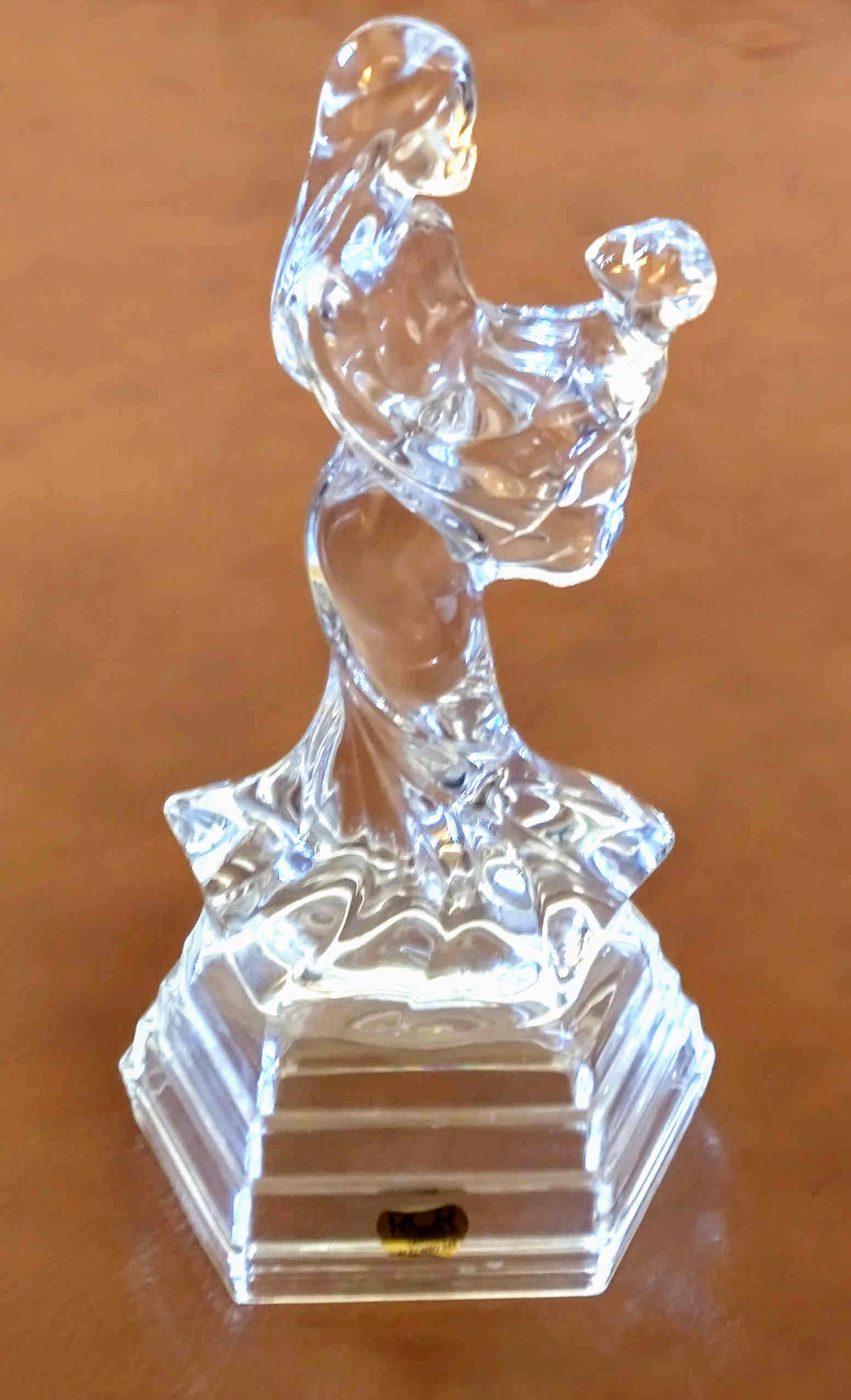 RCR Lead Crystal, Mother and Baby Figurine - Etsy