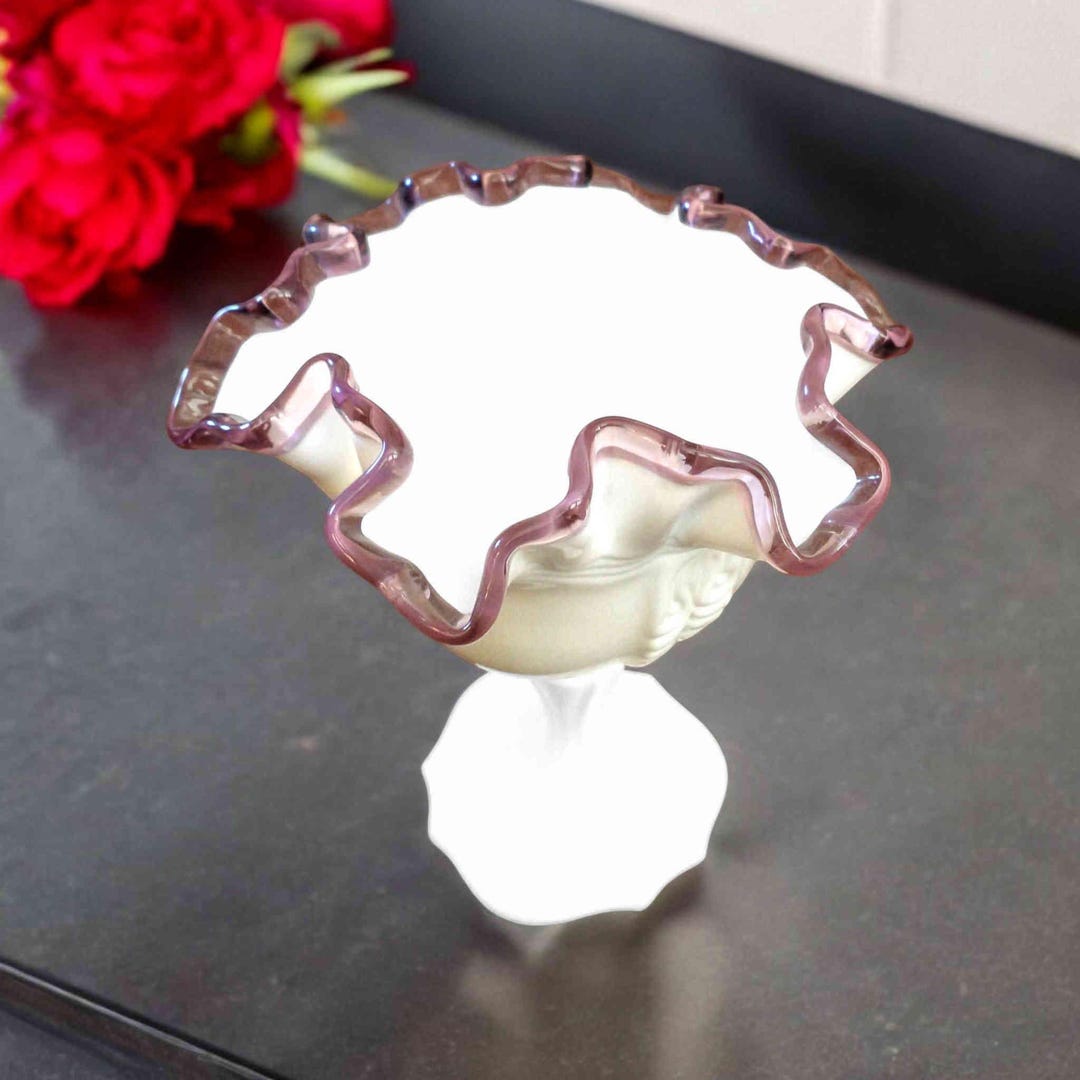 Fenton Plum Crest 6" Compote/candy Dish. 1940's. - Etsy