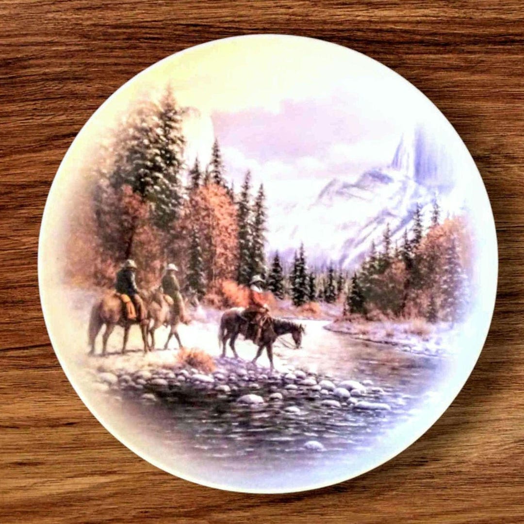 Cowboy/cattle Ranch Plates (3) - Etsy