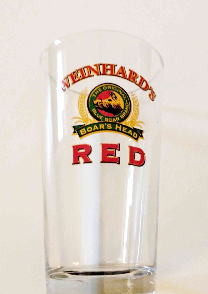 Three Weinhard's "boar's Head" Pint Glasses. - Etsy