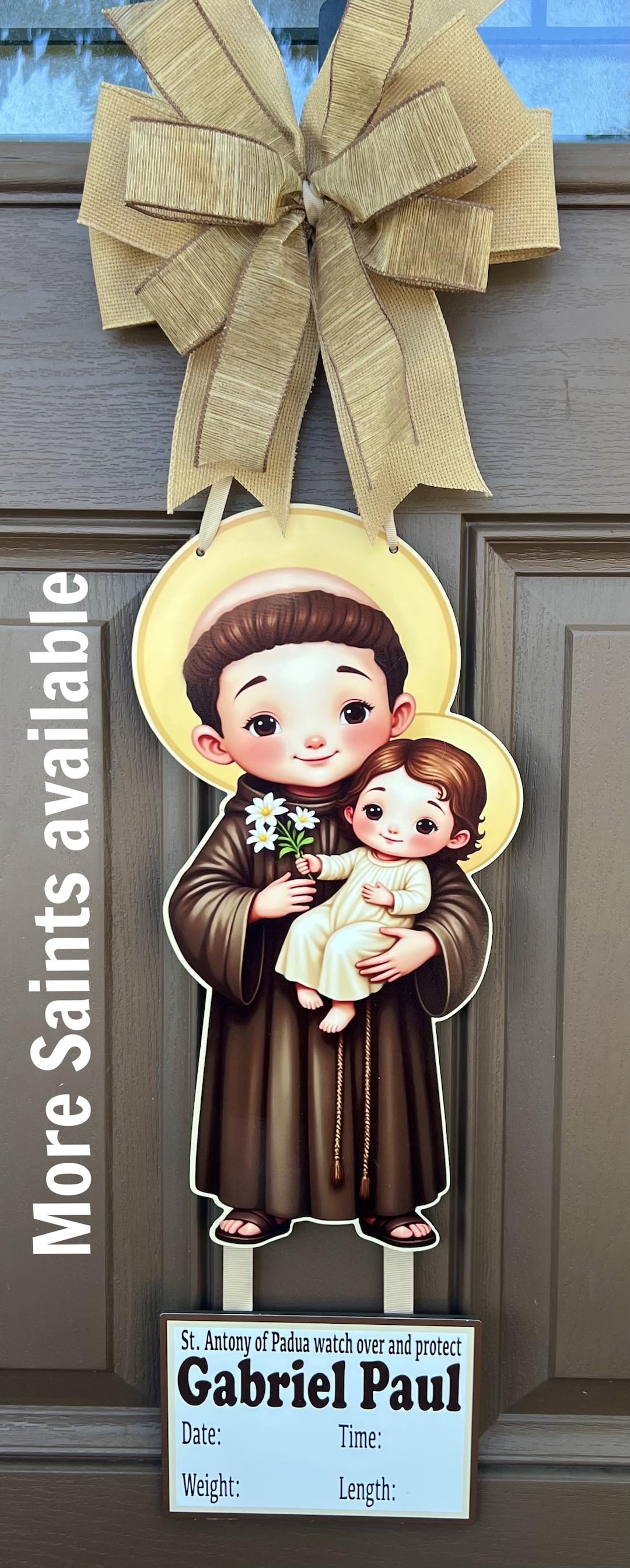 Catholic Saint Baby Hospital Door Hanger, Saint Anthony( or Others ...