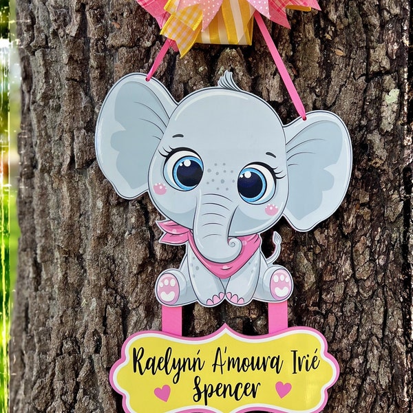 Elephant Door Sign - Etsy