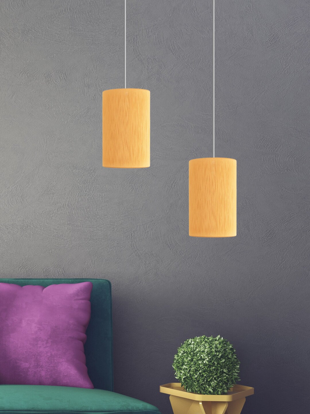 Cylinder-shaped Pendant Lamp. Vintage Style. Boho Ceiling - Etsy