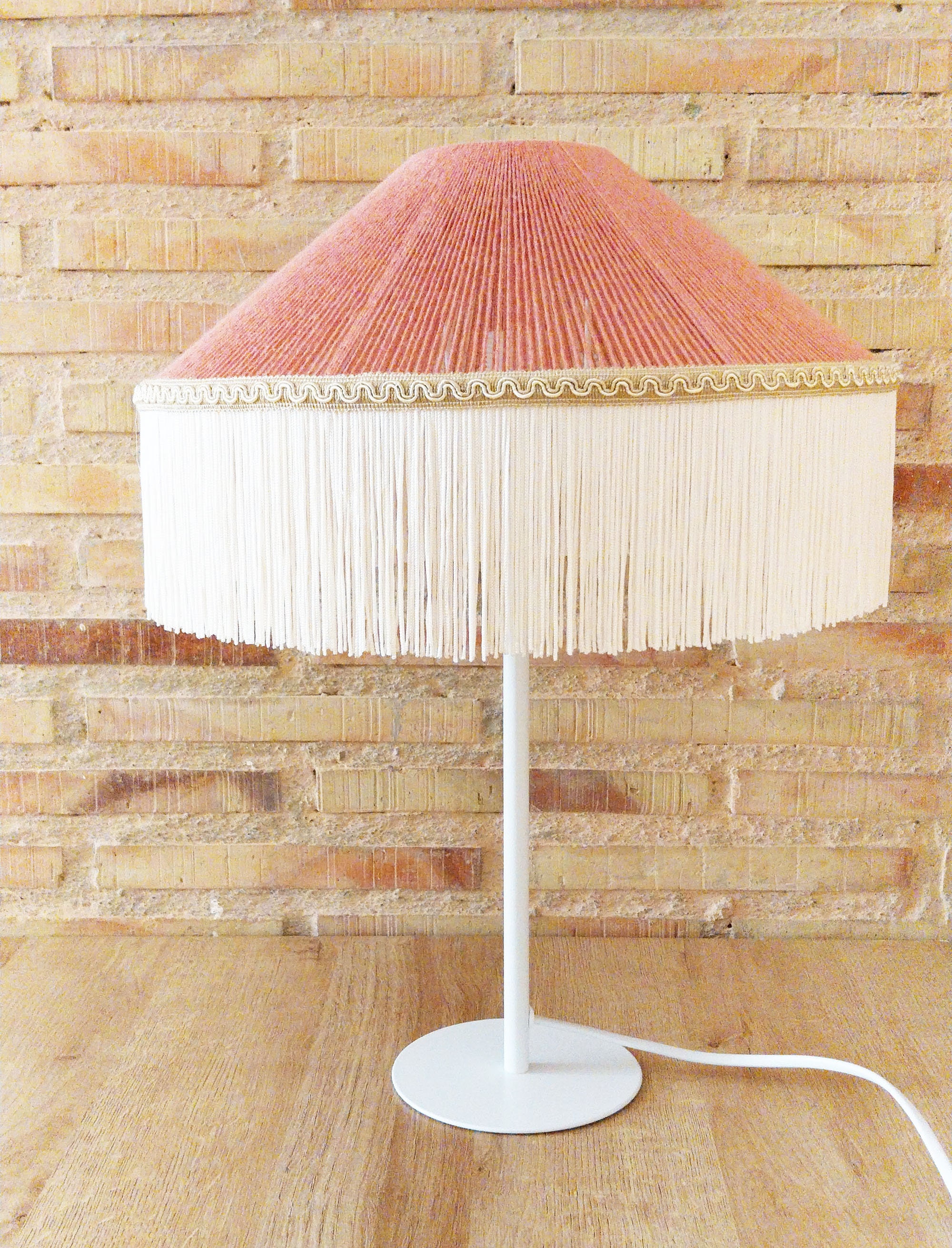 Boho-vintage Handcrafted Silk Fringe Table Lamp With Bamboo Weaving by ...