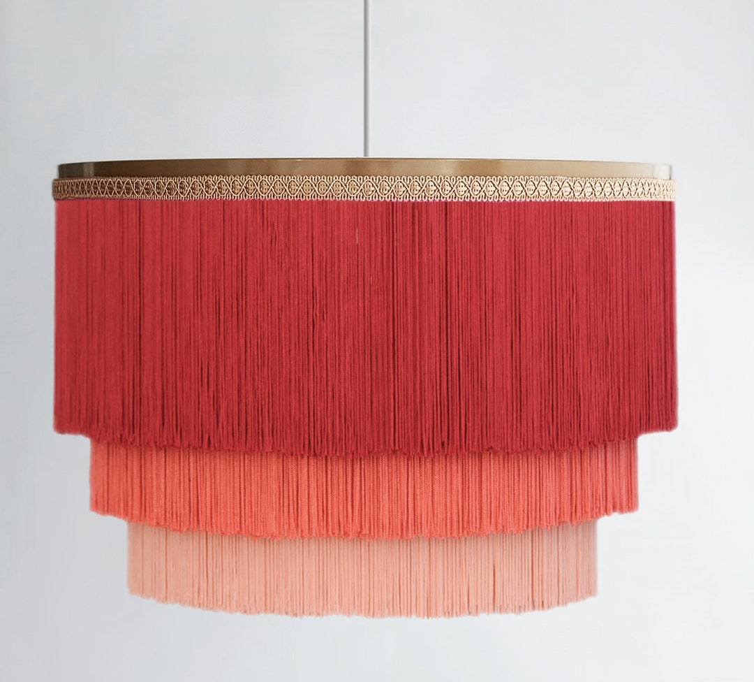 Handcrafted Boho-vintage Silk Fringe Pendant Lamp. Modern Home Decor ...