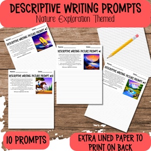 10 Printable Descriptive Writing Prompts- Homeschool Writing Prompts ...