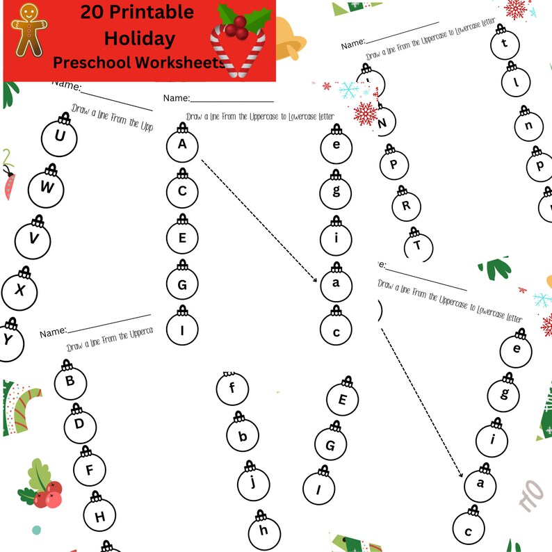 Holiday-christmas Preschool Printable Bundle Preschool - Etsy
