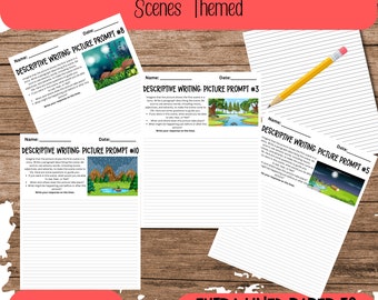 10 Printable Descriptive Writing Prompts- Homeschool Writing Prompts ...