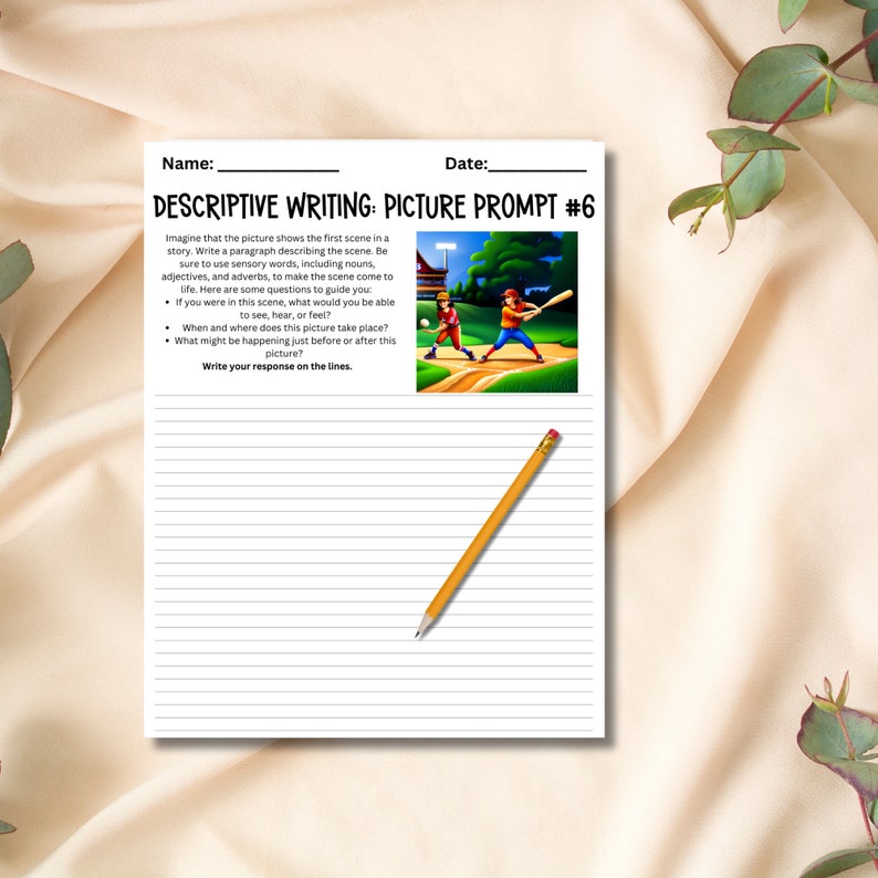 10 Printable Descriptive Writing Prompts- Homeschool Writing Prompts ...