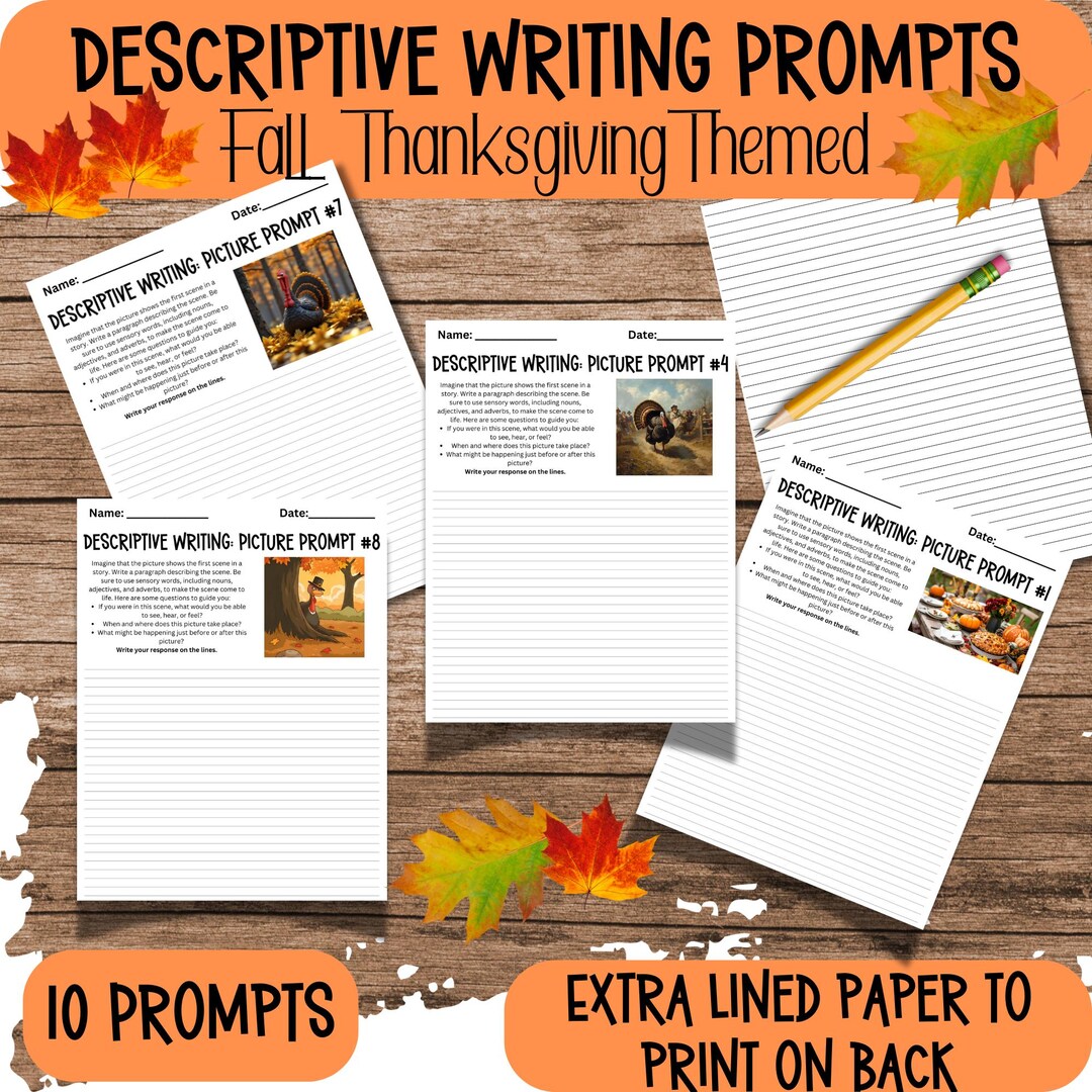 10 Printable Fall Descriptive Writing Prompts- Homeschool Writing ...