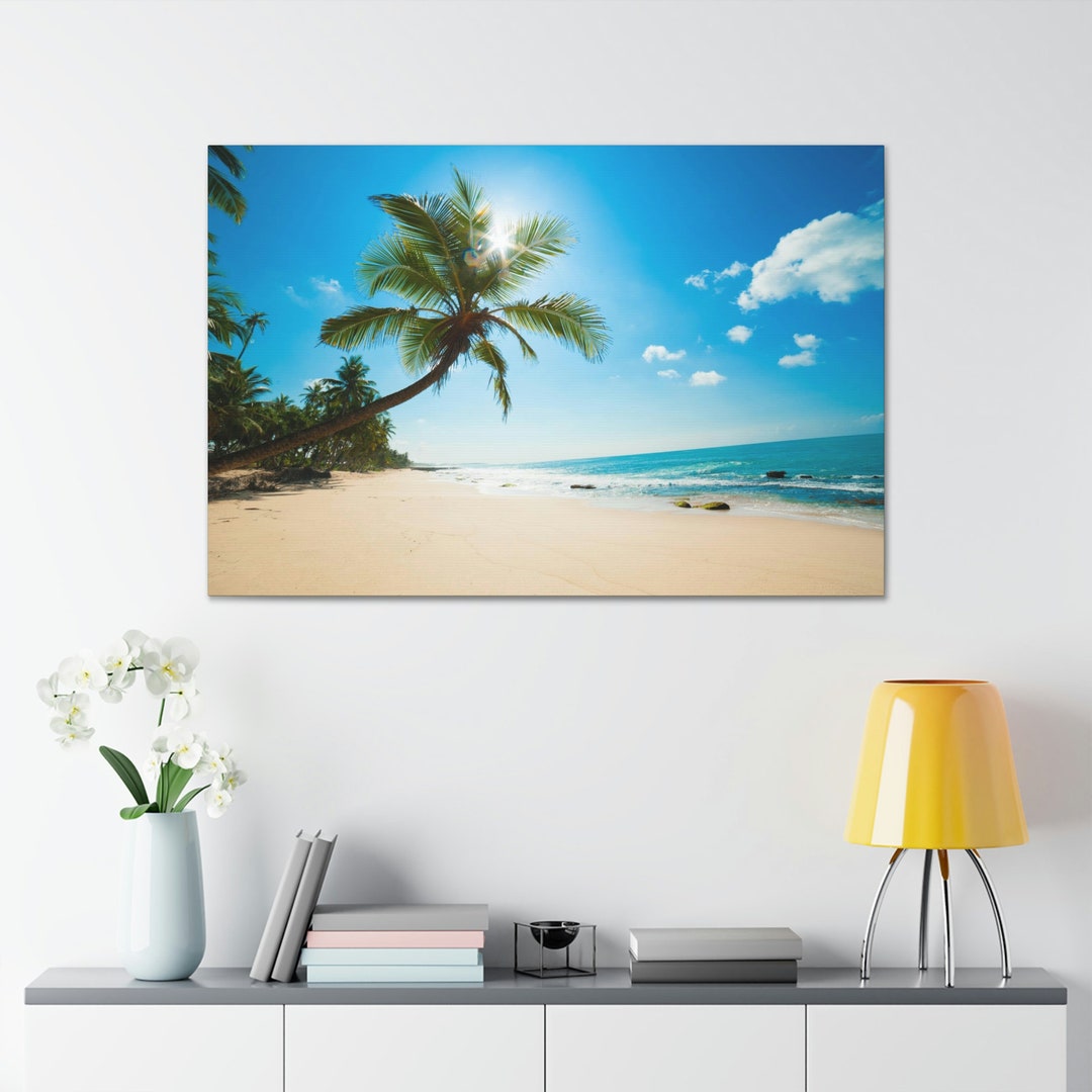Canvas Gallery Wraps Relaxing Beach Scene - Etsy