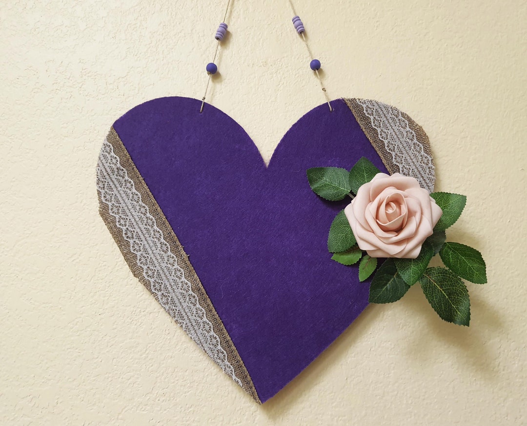 Violet Heart Decoration - Etsy