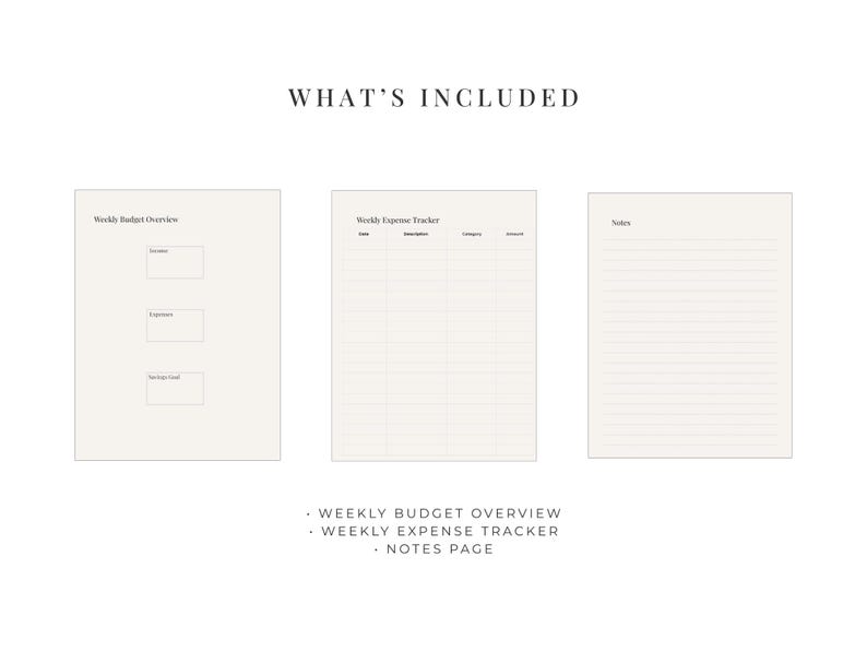 Weekly Budget Planner Printable | Simple Weekly Finance Planner ...