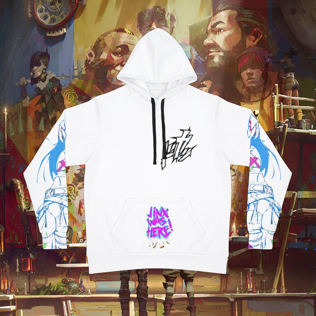 Jinx Graffiti Hoodie Vibrant Arcane Anime Design Unisex Sweatshirt Gift ...