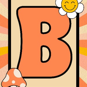 Groovy Alphabet Poster Set - Etsy