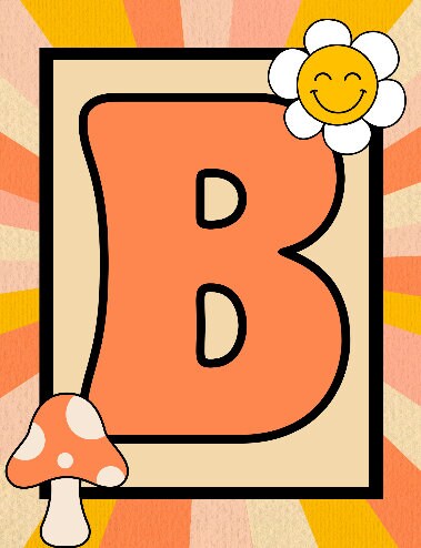 Groovy Alphabet Poster Set - Etsy