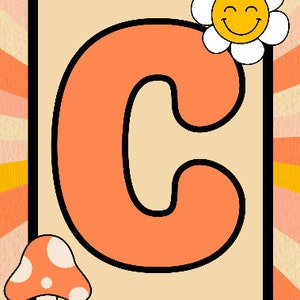 Groovy Alphabet Poster Set - Etsy