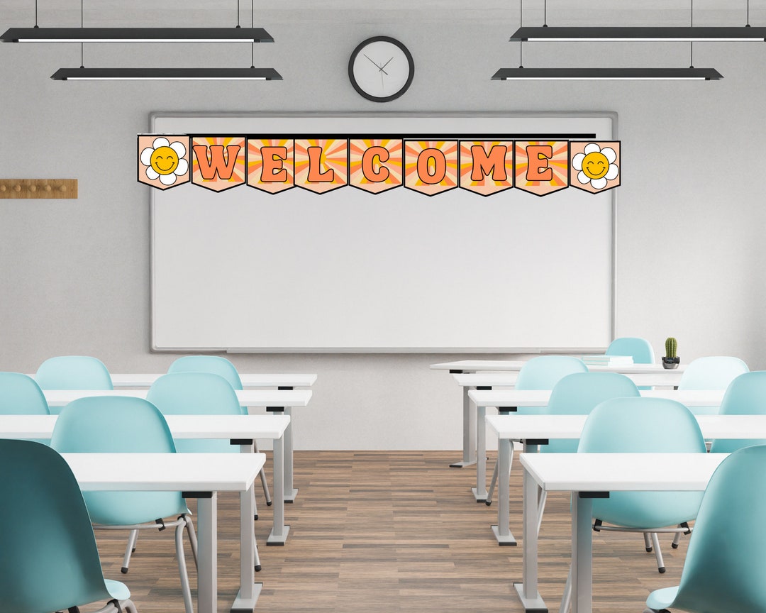 Groovy Welcome Banner Kit - Etsy