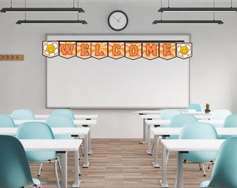 Groovy Welcome Banner Classroom Decor Printable - Etsy