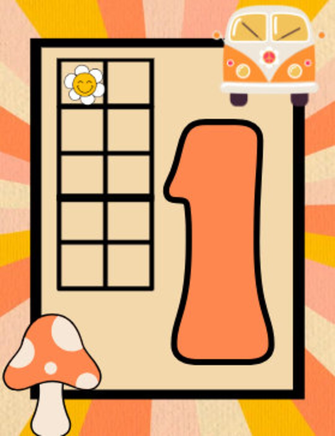 Groovy Number Posters - Etsy