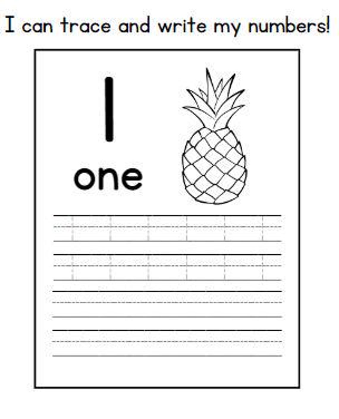 Number Practice Printable Book (numbers 1-10) - Etsy