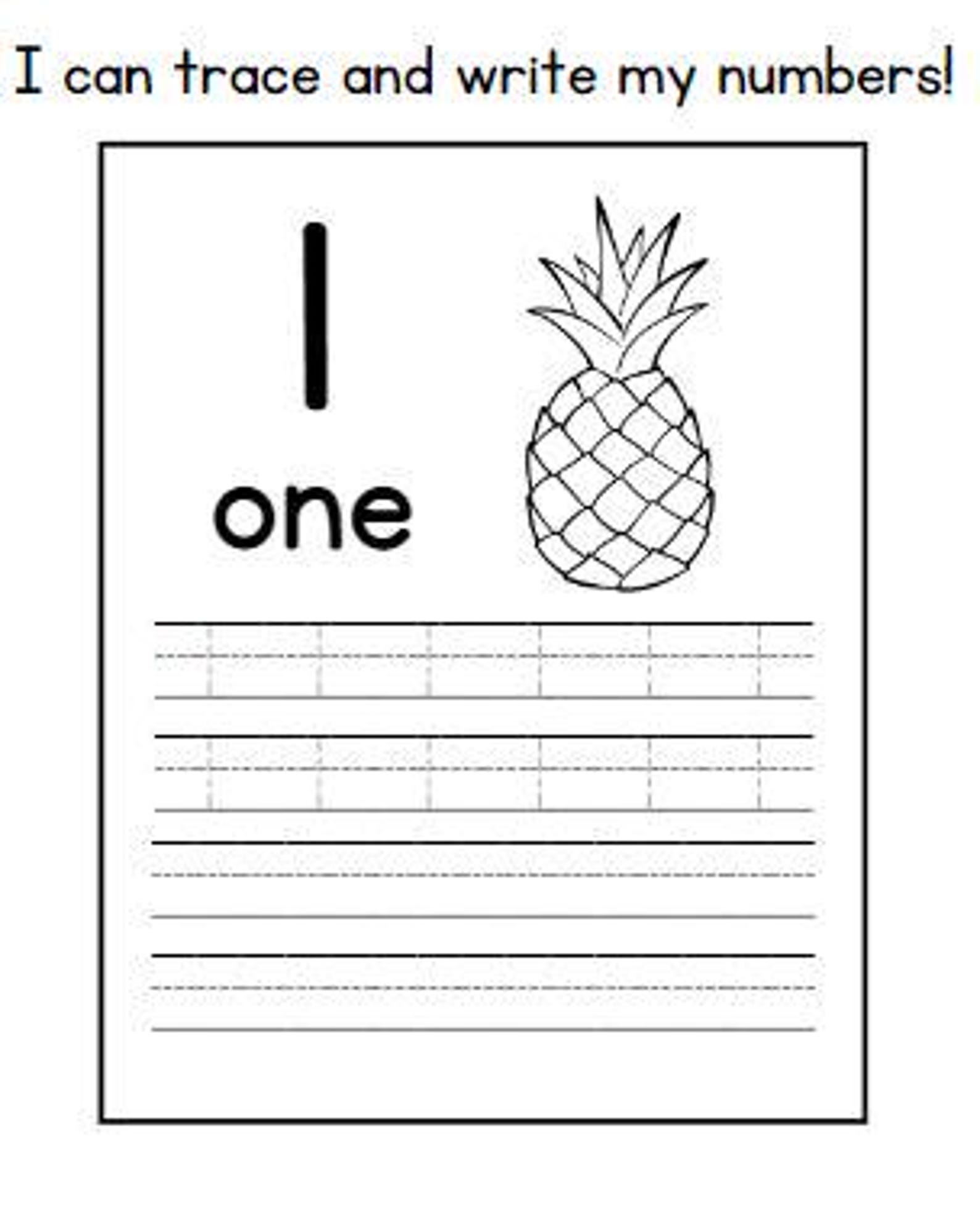 Number Practice Printable Book (numbers 1-10) - Etsy