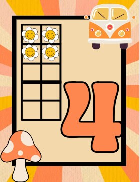 Groovy Number Posters - Etsy
