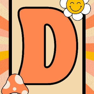 Groovy Alphabet Poster Set - Etsy